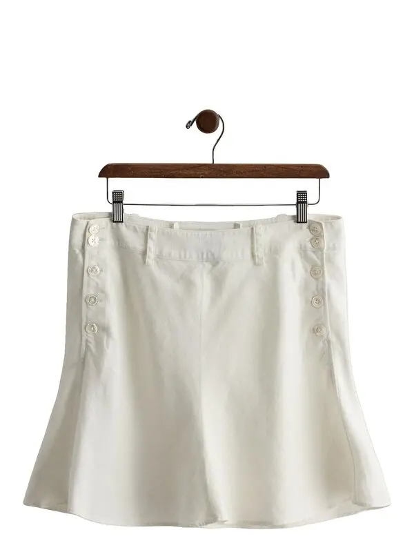 Ralph Lauren C. 2009 Linen A-line Skirt - White