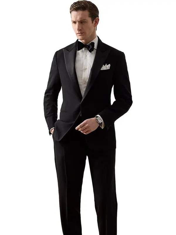 Ralph Lauren Kent Hand-tailored Wool Crepe Tuxedo - Black