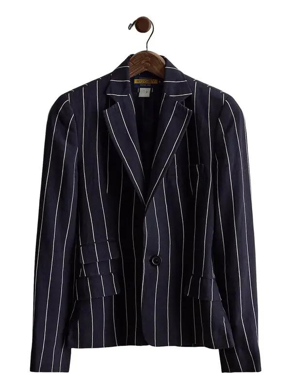 Ralph Lauren C. 2009 Striped Blazer - Blue