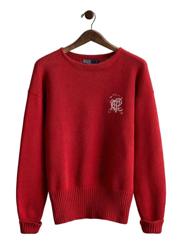 Ralph Lauren 1988 Crest Cotton Sweater - Red