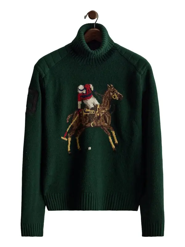 Ralph Lauren Polo Equestrian Wool Sweater - Green