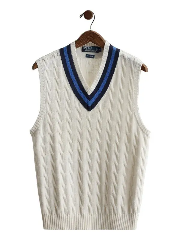 Ralph Lauren C. 2005 Cricket Sweater Vest - White