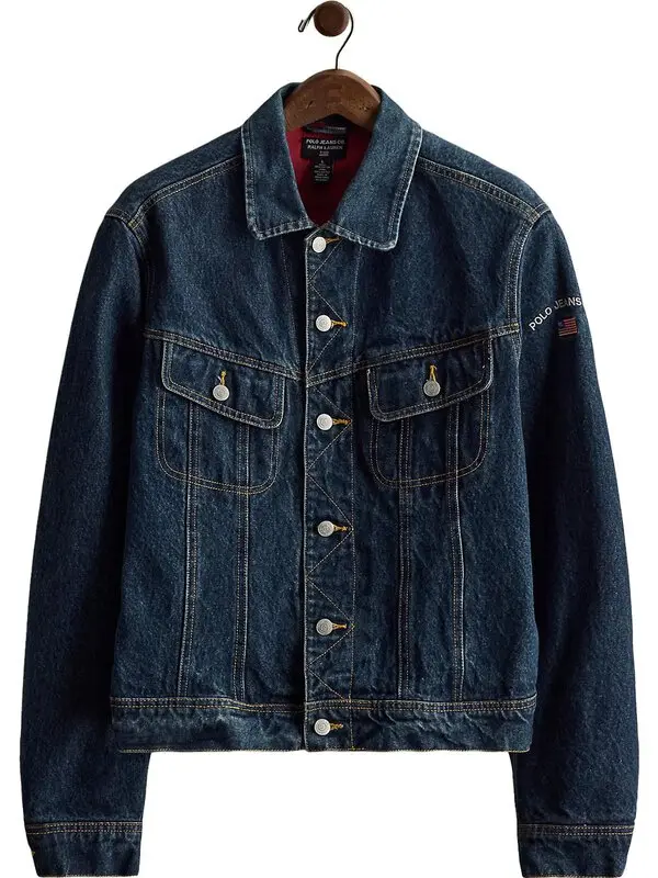 Ralph Lauren C. 2001 Cotton Denim Trucker Jacket - Blue