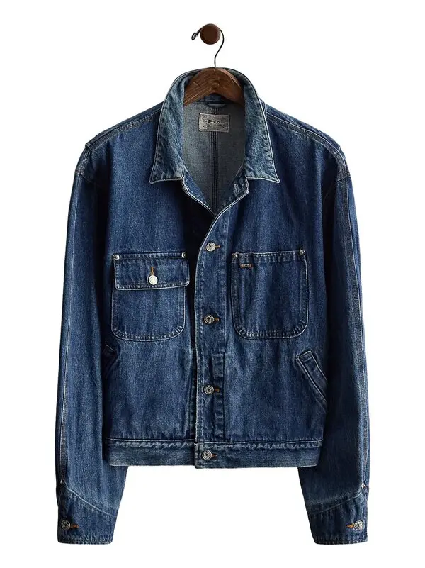 Ralph Lauren C. 1990 Denim Trucker Jacket - Blue