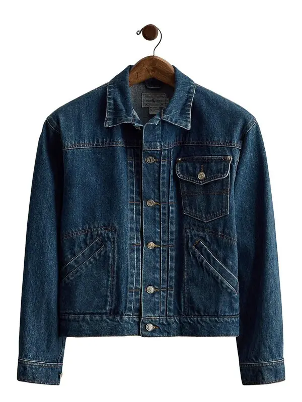 Ralph Lauren C. 1990 Denim Trucker Jacket - Blue