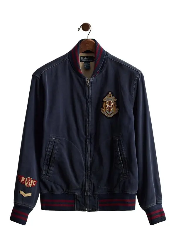 Ralph Lauren Vintage Crest Baseball Jacket - Navy