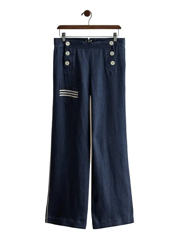 Ralph Lauren C. 2008 Linen Sailor Pant - Navy