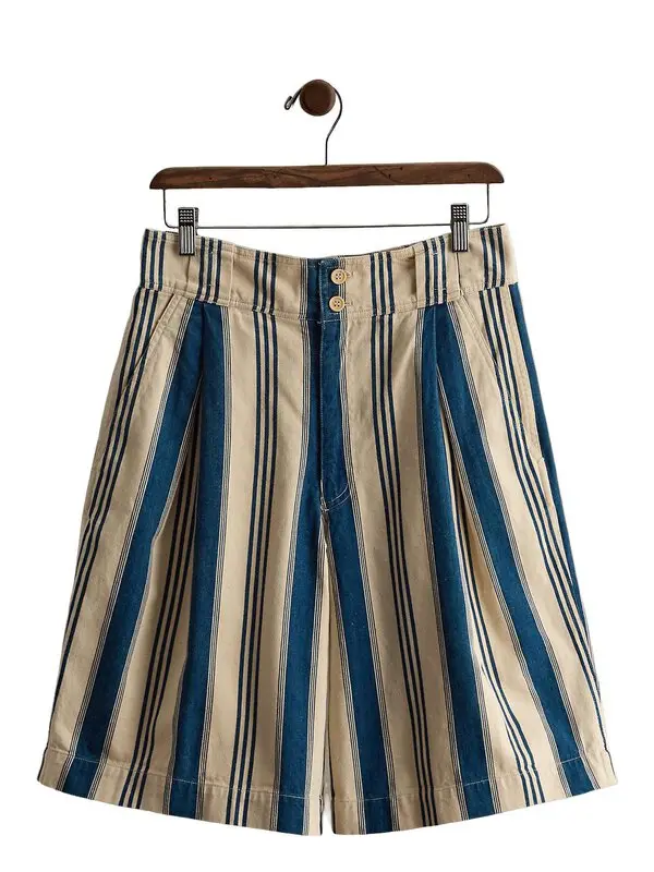 Ralph Lauren 1990 Striped Cotton Shorts - Multi