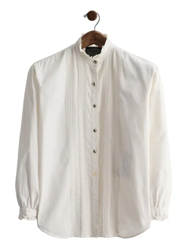Ralph Lauren C. 1990 Tuxedo Cotton Shirt - White
