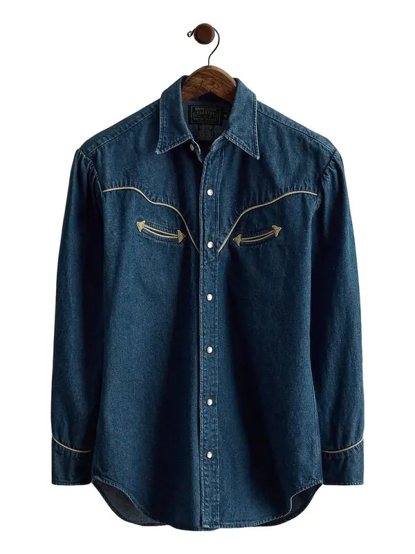 Ralph Lauren C. 1990 Cotton Denim Shirt - Blue