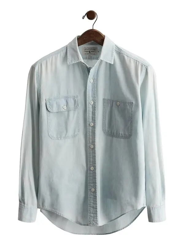 Ralph Lauren C. 1990 Cotton Denim Shirt - Blue