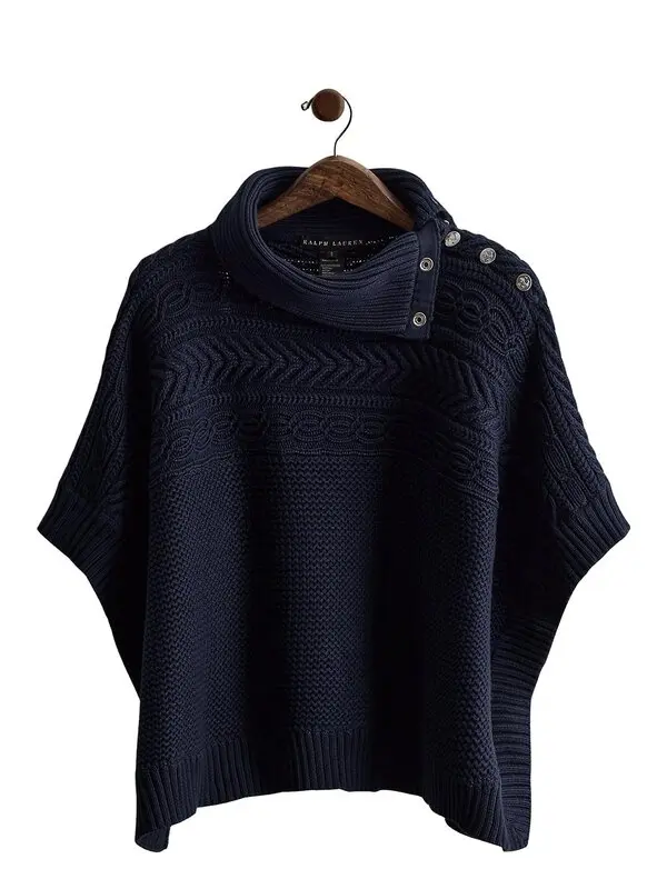 Ralph Lauren Cotton Poncho - Blue