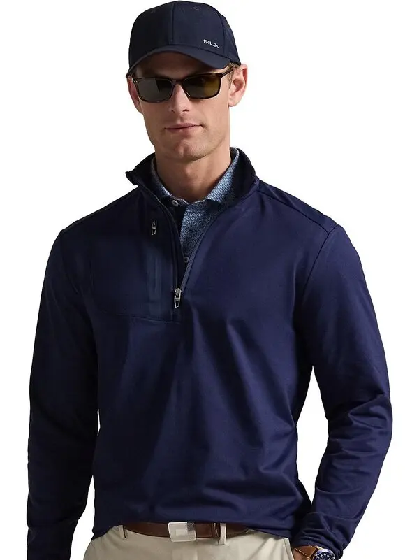 Ralph Lauren Classic Fit Stretch Quarter-zip Pullover - Refined Navy