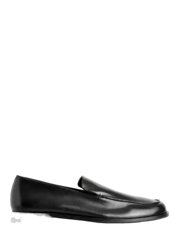 Cos Polished Leather Loafers - Black
