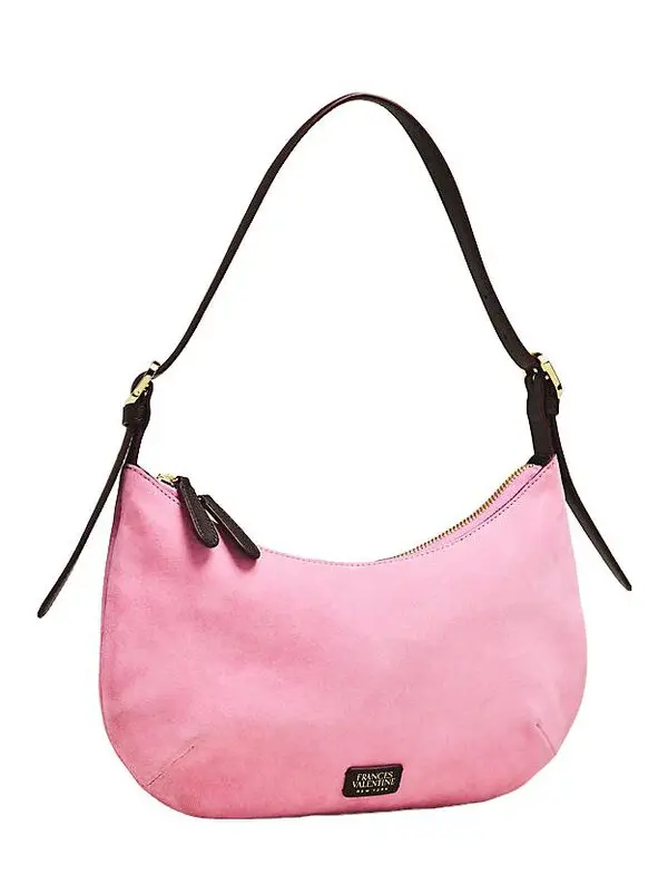 FRANCES VALENTINE Starr Hobo Suede Shoulder Bag - Pink