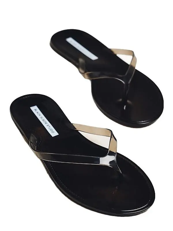 BLACK SUEDE STUDIO Jelly Thong Sandals - Black