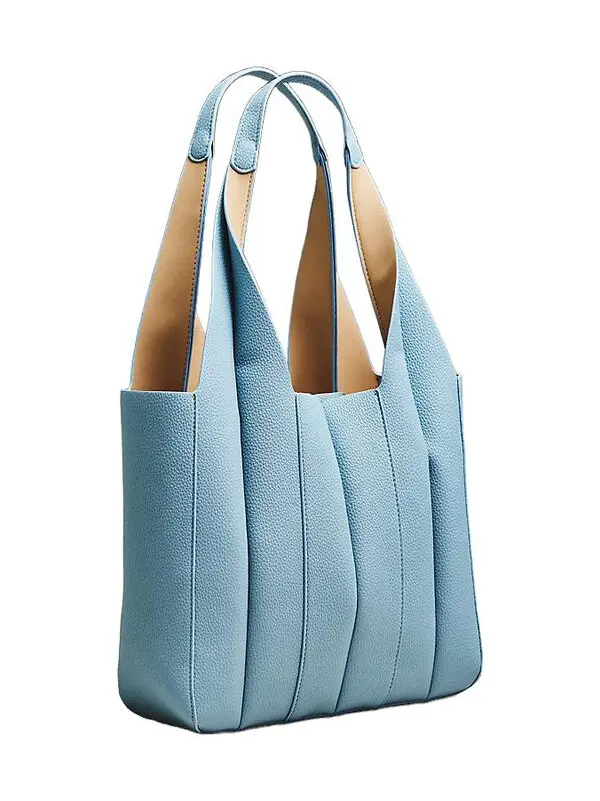 MELIE BIANCO Quilted Vegan Leather Harper Tote Bag - Light Blue