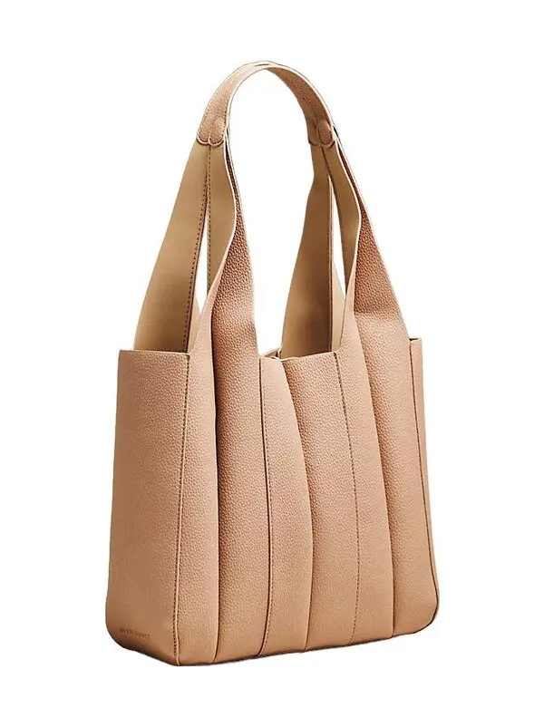 MELIE BIANCO Quilted Vegan Leather Harper Tote Bag - Nude