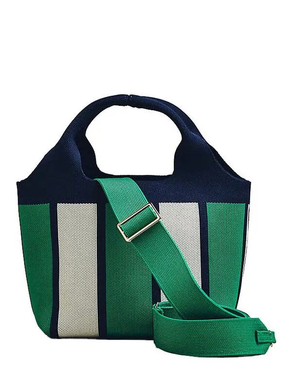 SHIRALEAH Robbie Mini Tote - Green Stripe
