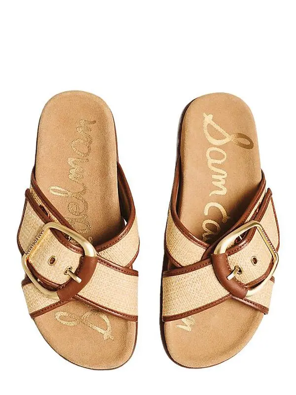 Sam Edelman Darla Slide Sandals - Bleached Beechwood