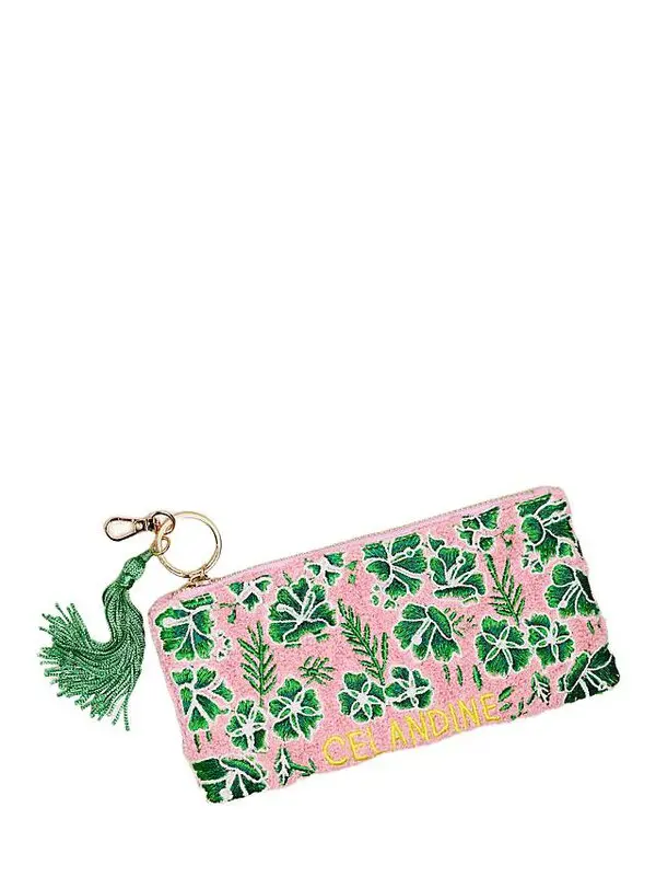 CELANDINE Embellished Sunglasses Case - Pink/green