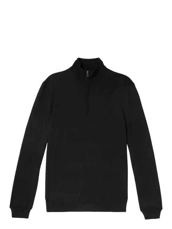Bogner Ouri Virgin Wool Half-zip Sweater - Black