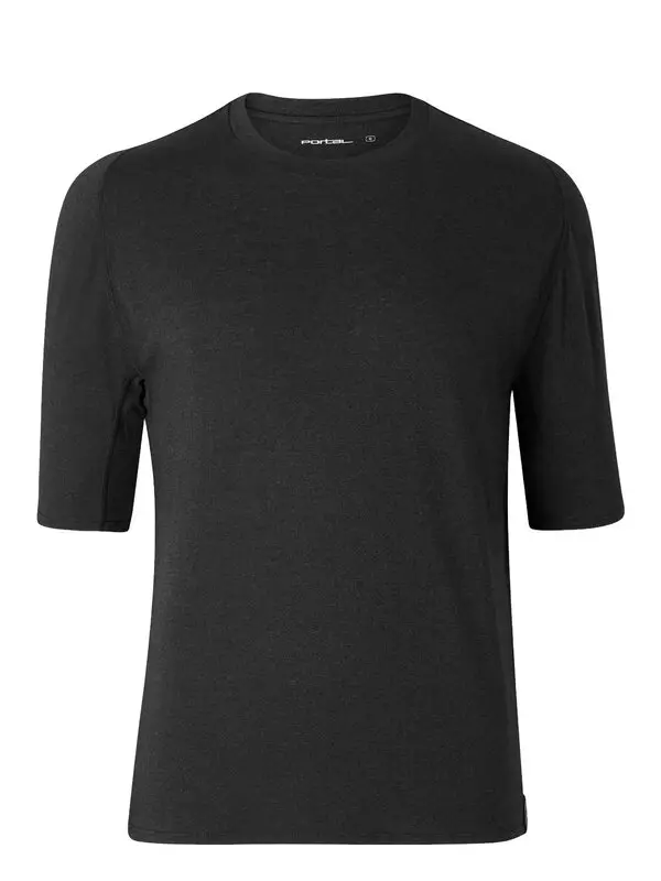 PORTAL Drift Merino Wool-blend Jersey T-shirt - Black