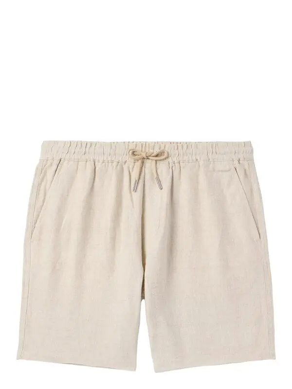 Nn07 Gregor 1454 Straight-leg Linen Shorts - Neutrals