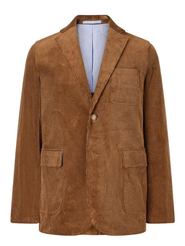 BEAMS Cotton-corduroy Blazer - Brown