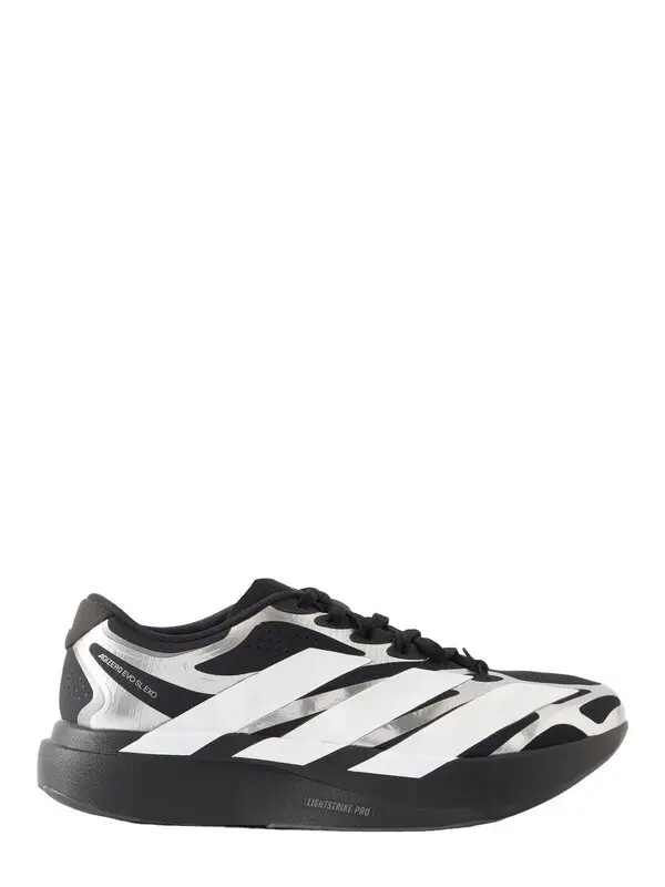 ADIDAS RUNNING Adizero Evo Sl Striped Metallic Sneakers - Silver