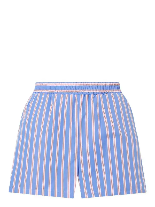 DESTREE Susumu Striped Cotton-poplin Shorts - Multi
