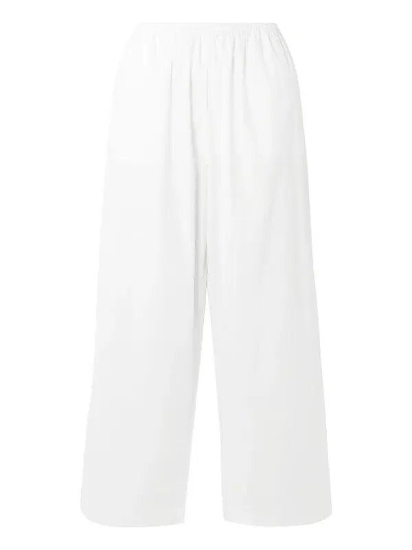 DEIJI STUDIOS Ease Organic Cotton-poplin Pants - White