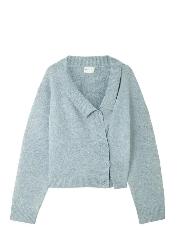 DEIJI STUDIOS Asymmetric Knitted Cardigan - Blue