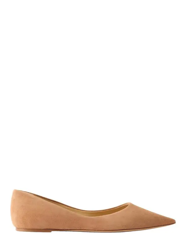 Gabriela Hearst Devil Suede Ballet Flats - Neutrals
