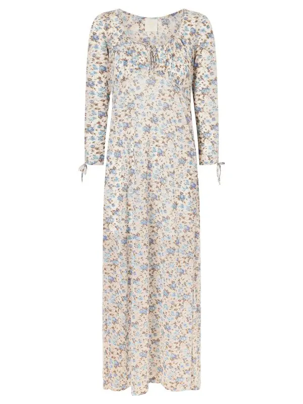 Anna Sui Calico Floral-print Jersey Midi Dress - Multi