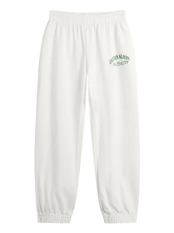 Calvin Klein Logo Cotton Jersey Jogger - Tofu