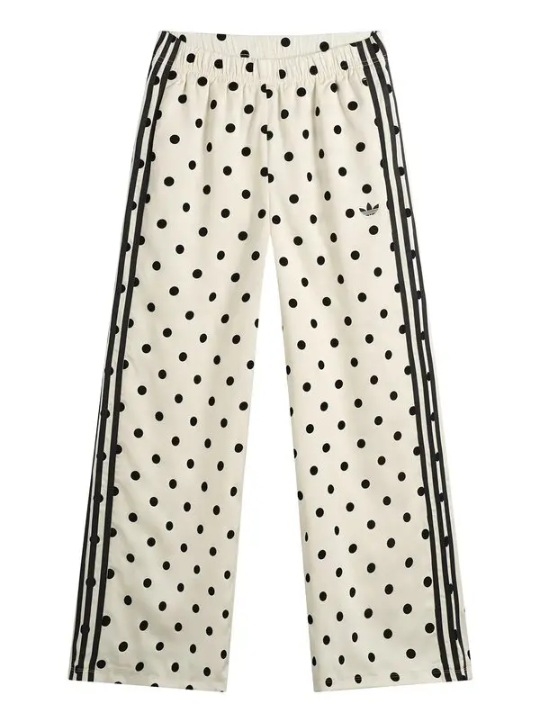 Adidas Polka Dot Firebird Wide Trackpants - Off White