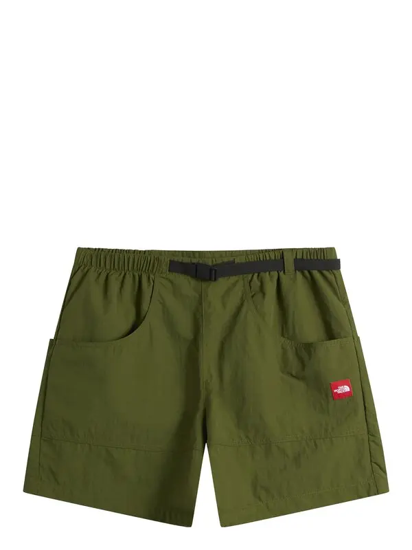 The North Face Red Box Belted Nylon Shorts - Woodland Green