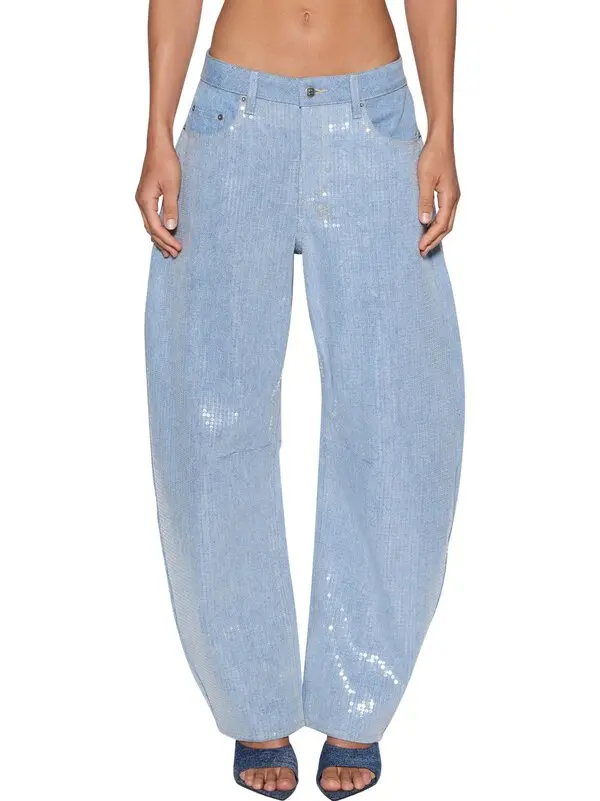 Ksubi Barrel Jean Sequin Spirit Spark - Denim