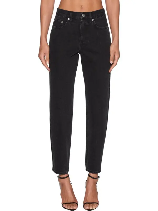 Ksubi Pin Up Crop Straight Leg Jeans - Black