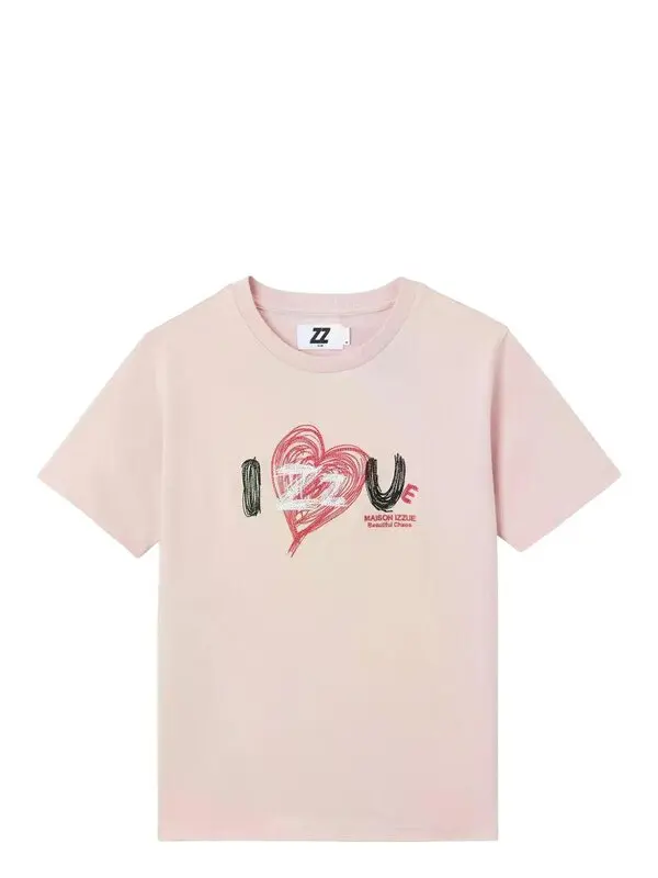 Izzue Graphic Print T-shirt - Pink