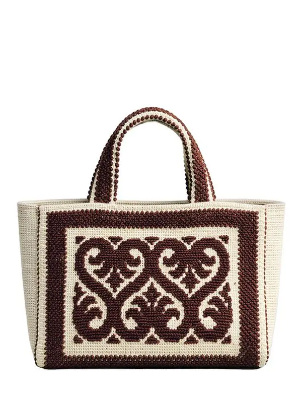 ATP ATELIER Costantine Cotton Mini Tote Bag - Walnut