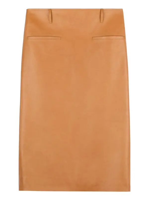 TOD'S Leather Skirt - Orange