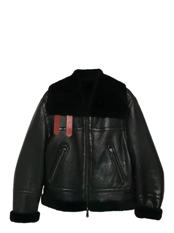 Bally Shearling Belted Jacket - Black