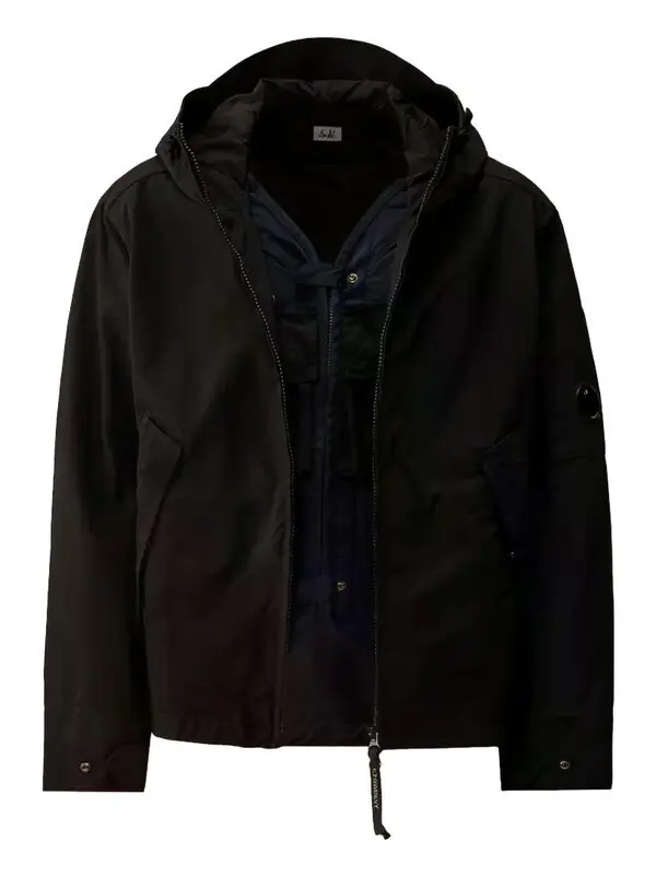 C.P. COMPANY Hooded Zip Jacket - Black