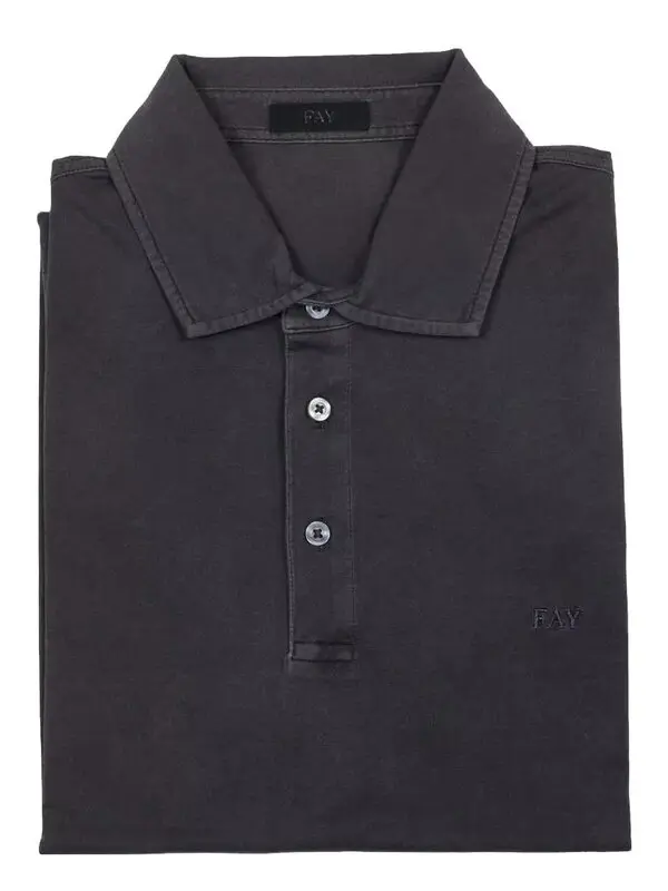 FAY Logo-embroidery Polo Shirt - Grey