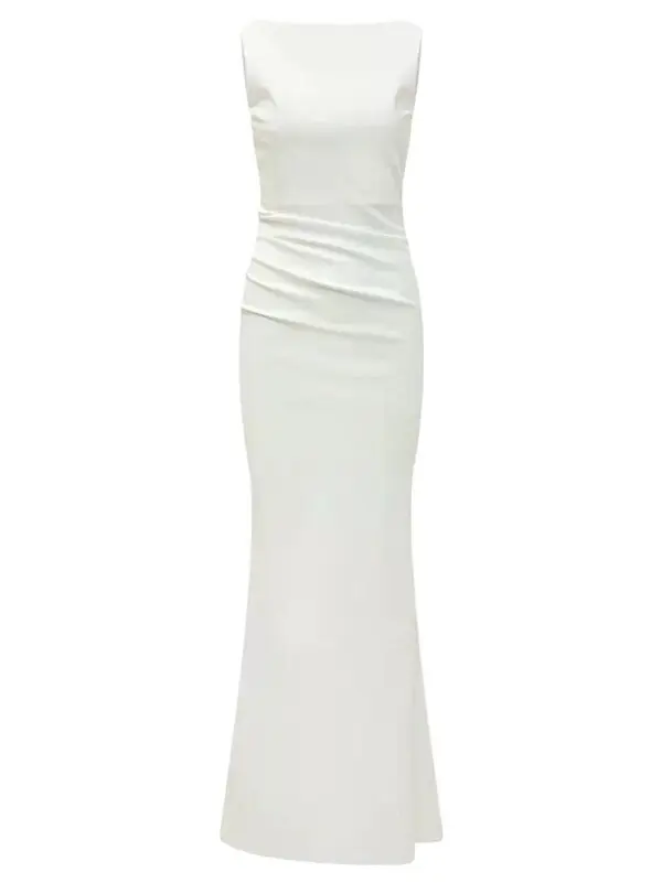 Chiara Boni La Petite Robe Sleeveless Draped Gown - White