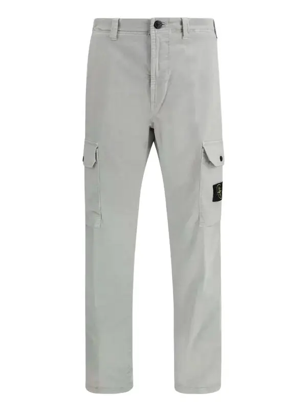 Stone Island Logo-patch Cargo Pants - Grey