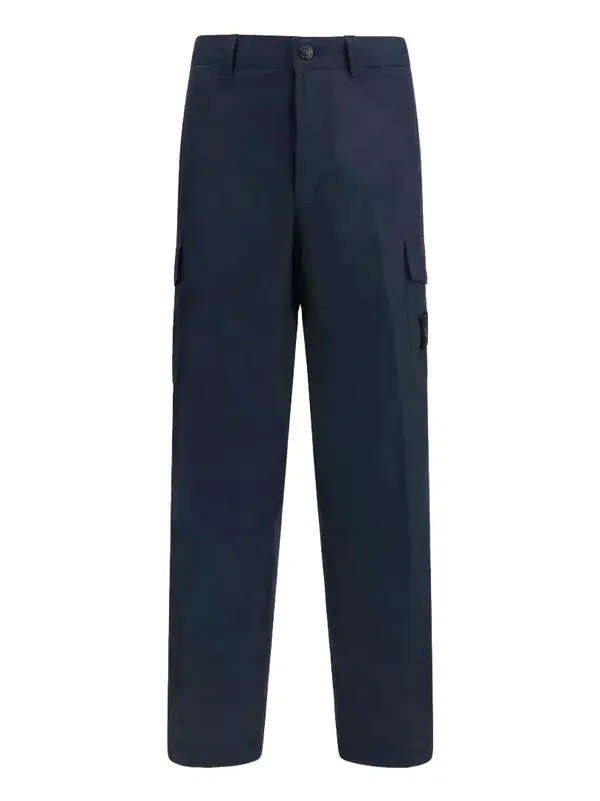 Stone Island Cotton Cargo Pants - Blue