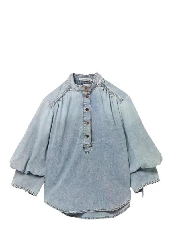 Zimmermann Balloon-sleeve Blouse - Blue
